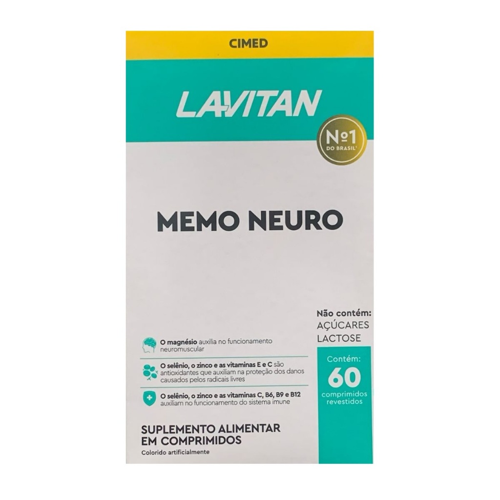 Lavitan Memo neuro com 60 Comprimidos | Shopee Brasil