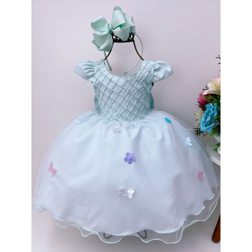 Vestido Infantil Verde Princesa Tiana Princesa e o Sapo Primavera ...