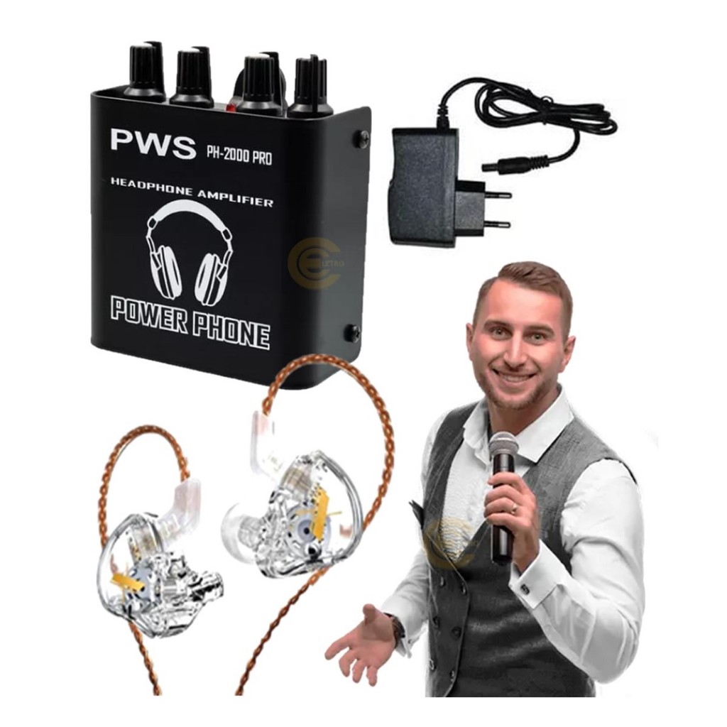 Sistema Monitor Volume Individual Com Fio Para Palco PowerPhone PH2000 ...