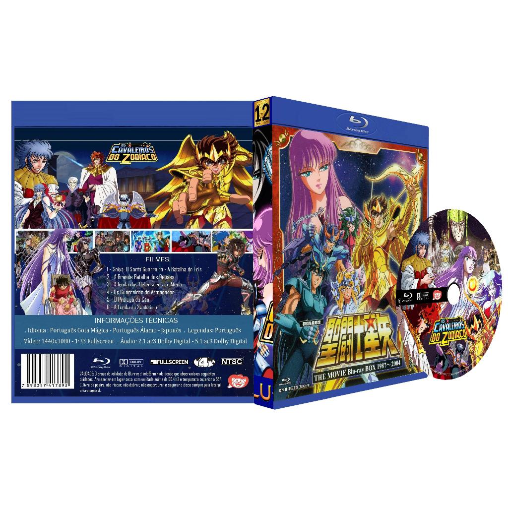 Blu-ray Os Cavaleiros do Zodíaco - Filmes - Pack com todos os filmes em bluray | Shopee Brasil