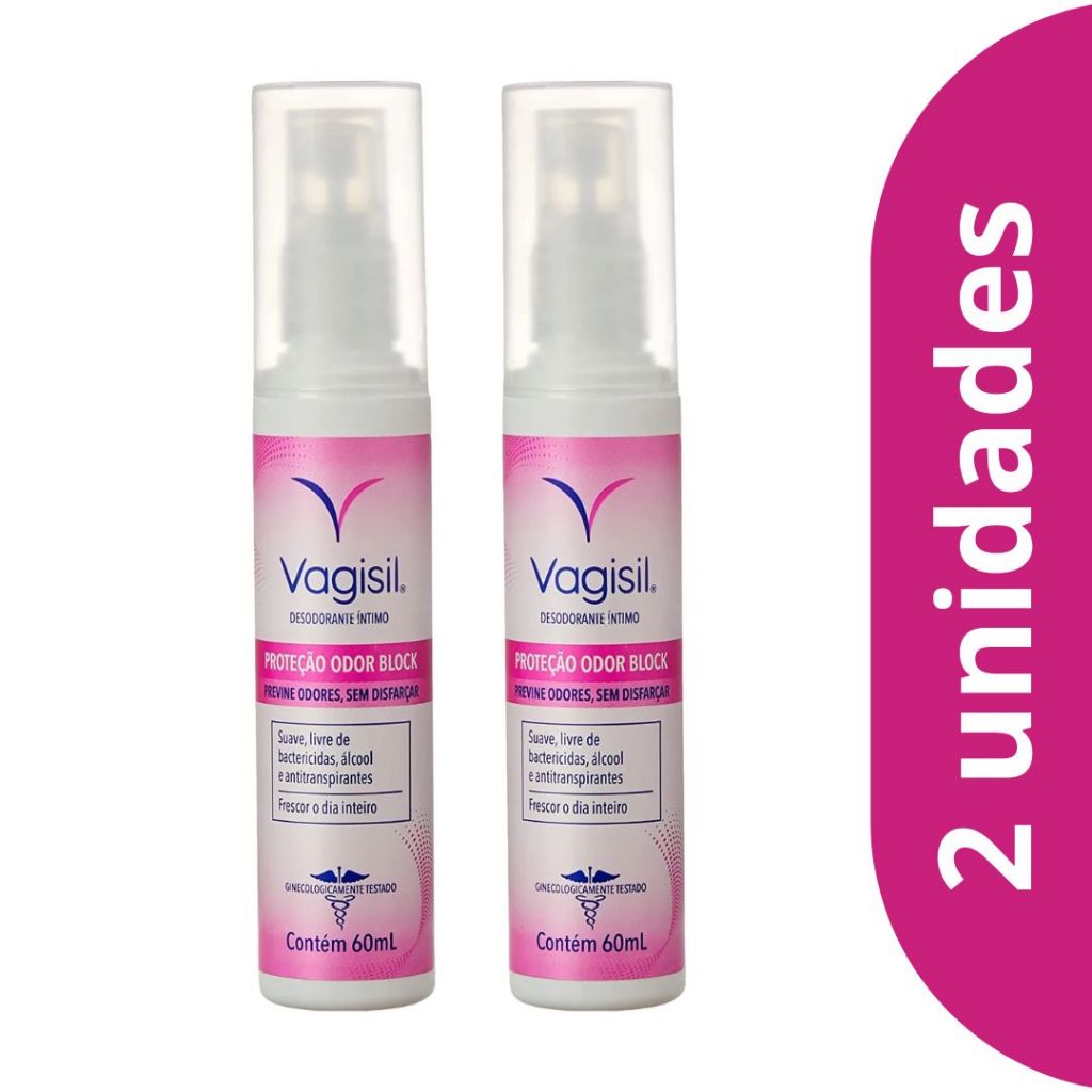 Desodorante Intimo Vagisil Odor Block Spray 60ml - 2 unidades | Shopee ...
