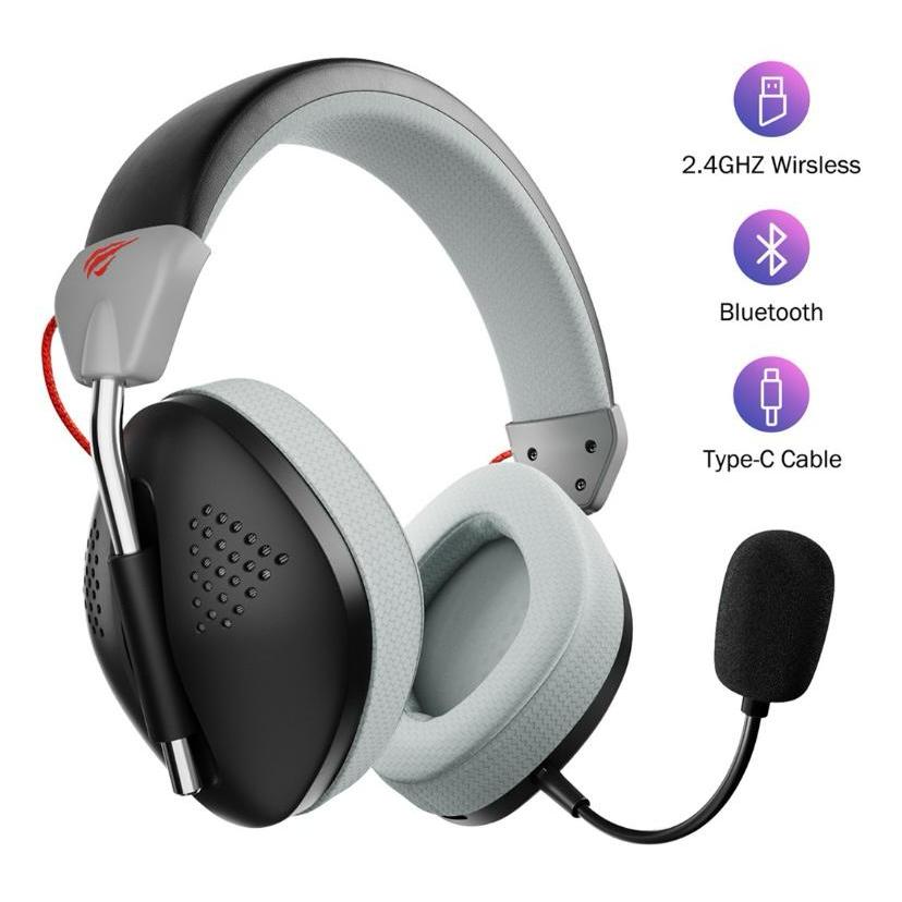 Headset Gamer Havit Fuxi-h3 Wireless/bluetooth/usb-3.5mm Cor Preto ...