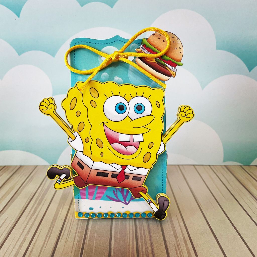 10 Sacolinhas Bob Esponja, festa decoração lembrancinha | Shopee Brasil