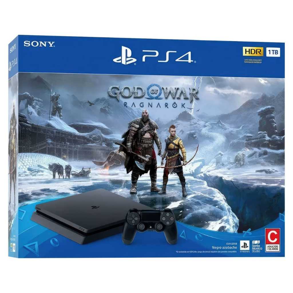 Console Sony Playstation 4, novo, lacrado 1 tb + jogo God Of War Ragnarok | Shopee Brasil