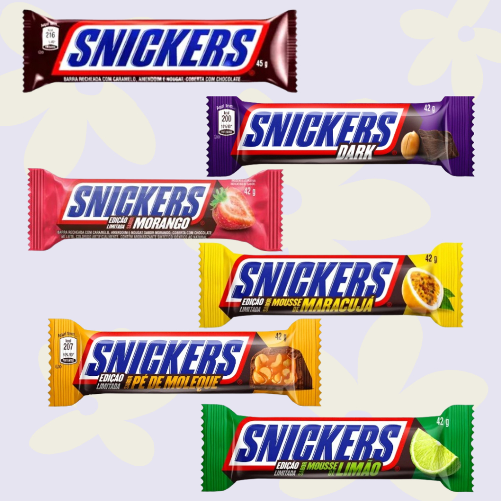 Chocolate Snickers Unidade - Sabores Díversos | Shopee Brasil