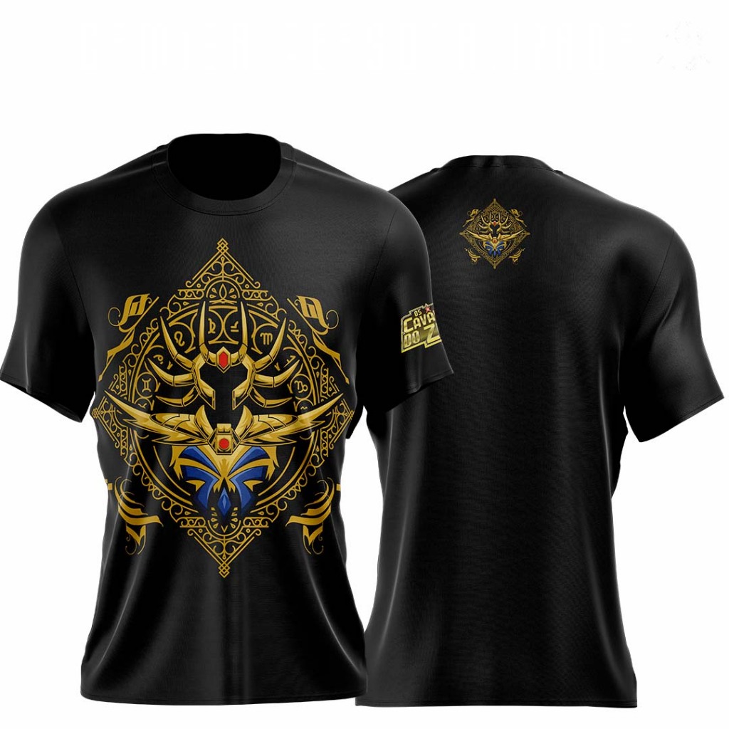Camiseta Personalizada 12 Cavaleiros de Ouro Armaduras CDZ Camisa Anime ...
