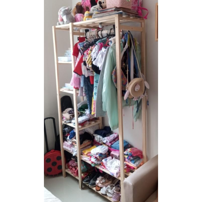 Arara infantil, madeira de pinus 150 x 75 cm | Shopee Brasil