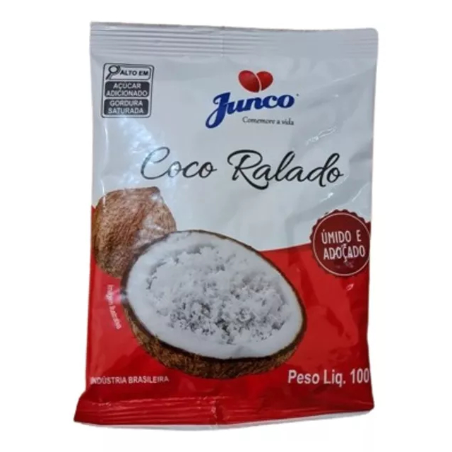 Coco Ralado Úmido e Adoçado 100g -Junco | Shopee Brasil