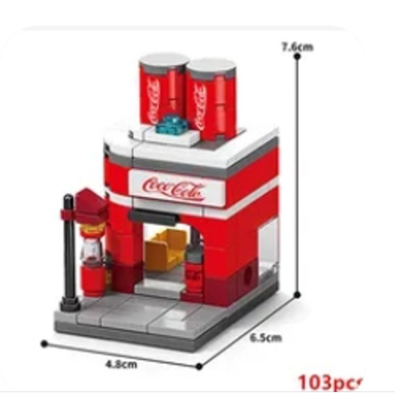 Kit de blocos de construção loja Coca Cola com 103 peças tipo Lego ...