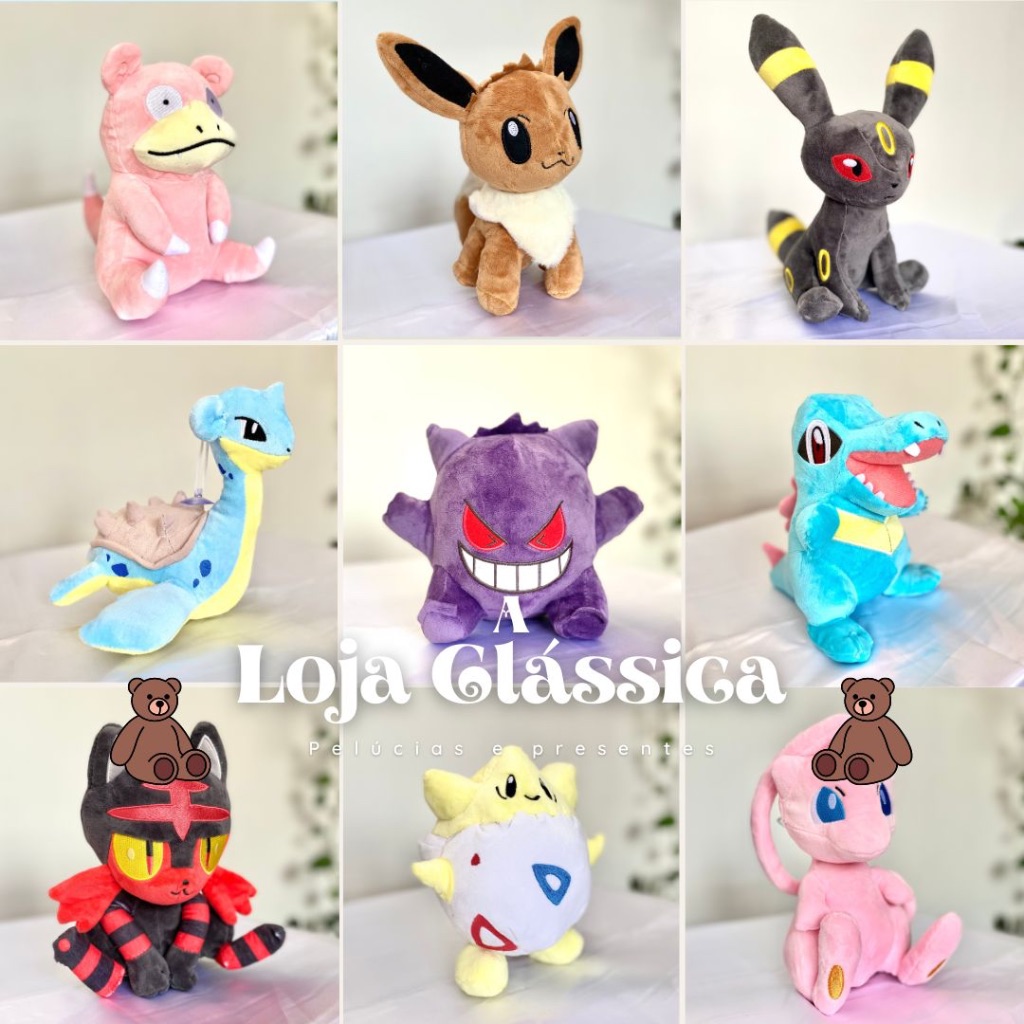 Pelúcias Pokémon , Tamanho Médio Diversos Modelos. Excelente presente e ...