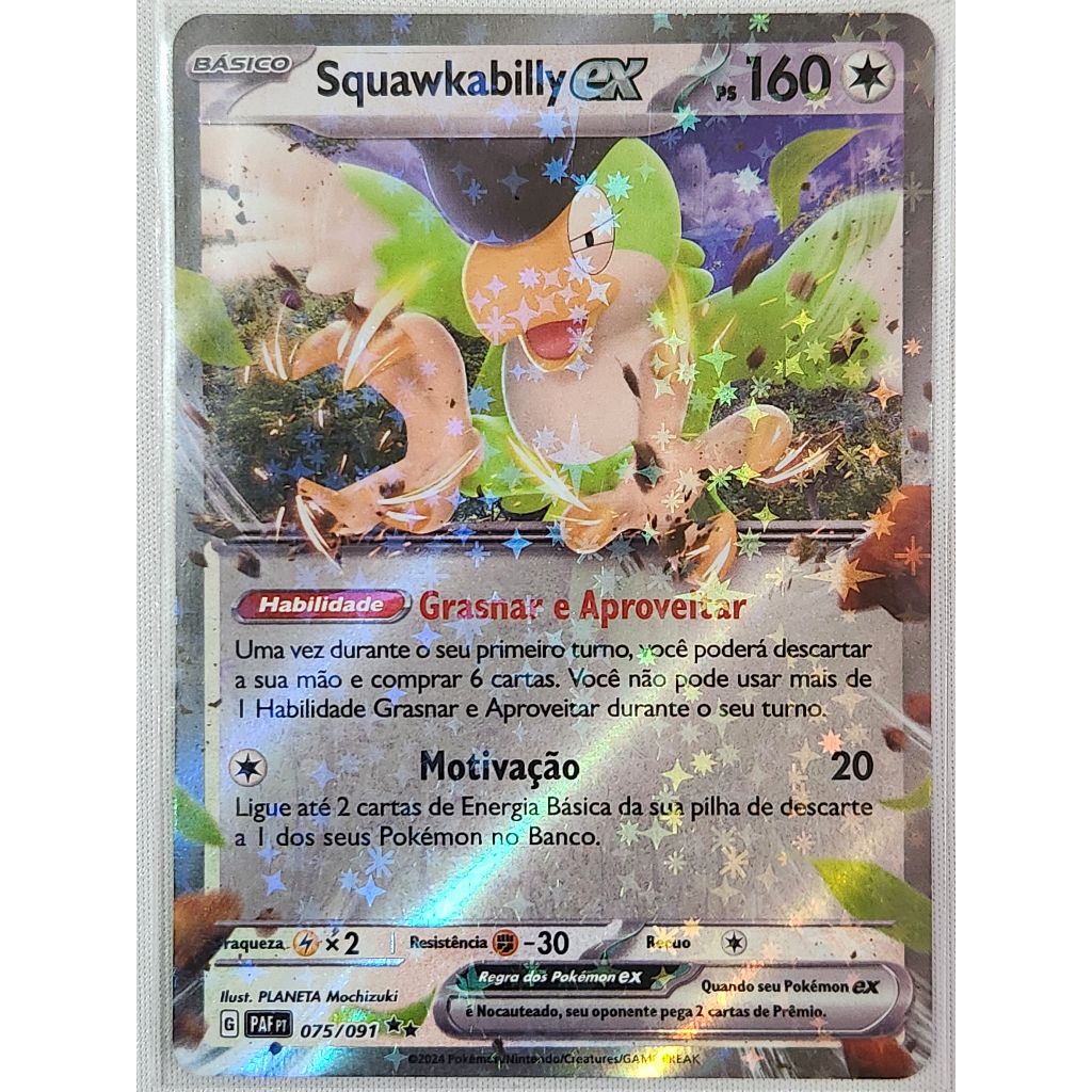 Carta Pokemon Squawkabilly ex (075/091) PAF | Shopee Brasil