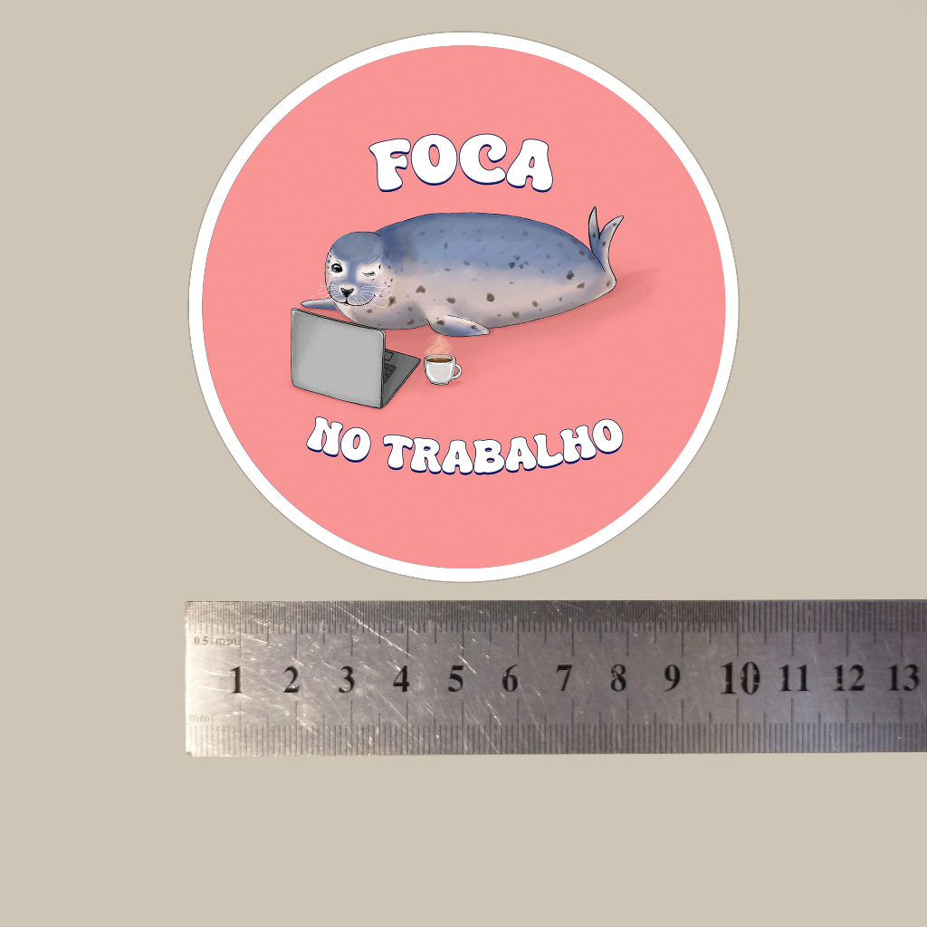 Adesivo foca no trabalho ou nos estudos | Shopee Brasil