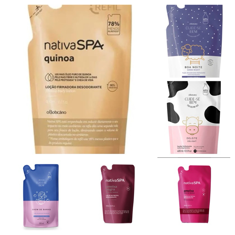 Refil Hidratante corporal nativa SPA E Cuide-se Bem! | Shopee Brasil