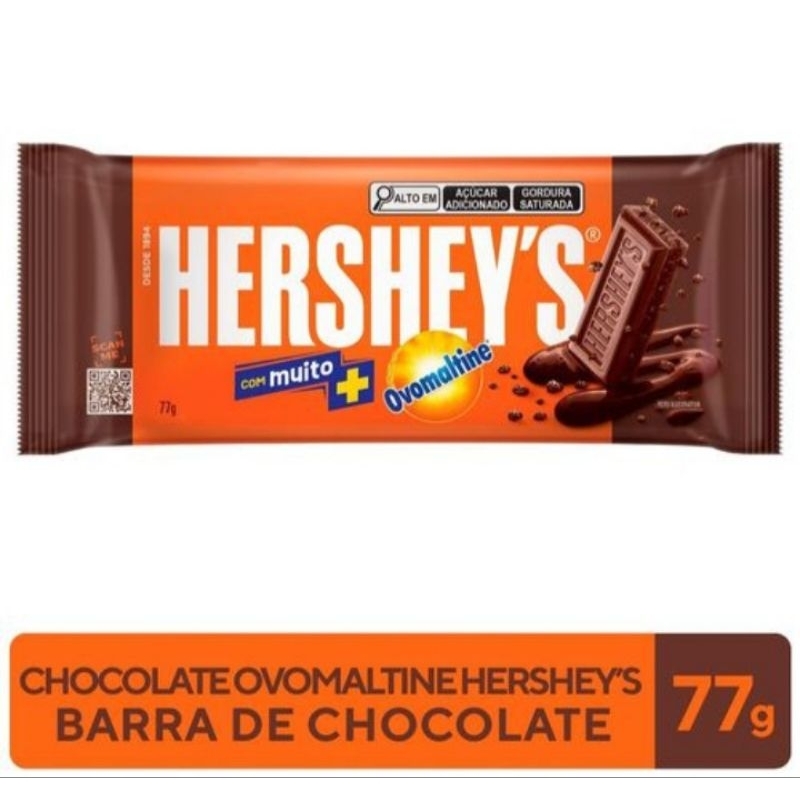 Kit com 18 Barras De Chocolate Ovomaltine 77g Hersheys | Shopee Brasil