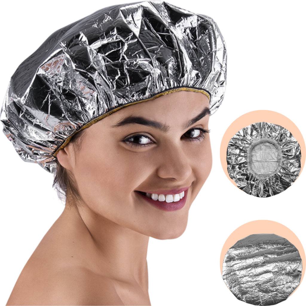 Touca de Cabelo Metalizado Dompel Para Hidratação e Tratamento Capilar ...