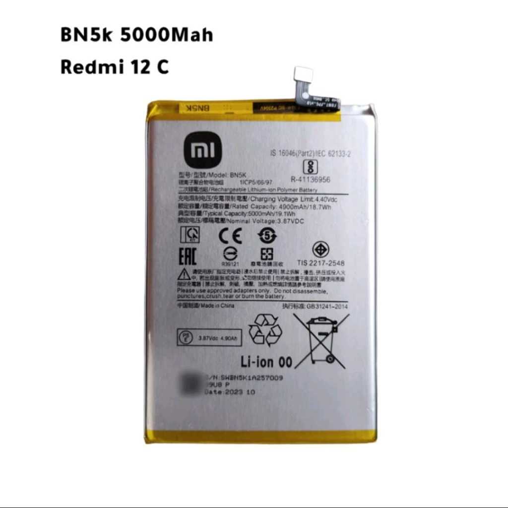 Bateria Redmi 12c Bn5k 5000mah Orig Nova | Shopee Brasil