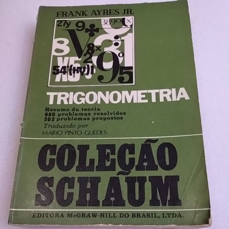 Livro Trigonometria - Frank Ayres JR - Coleção Schaum. | Shopee Brasil