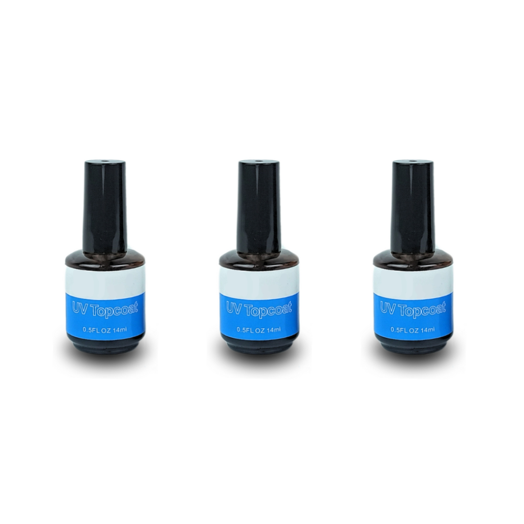 KIT 3 Top Coat Selante UVTopcoat 15ml Extra Bilho Unha Gel Acrigel ...