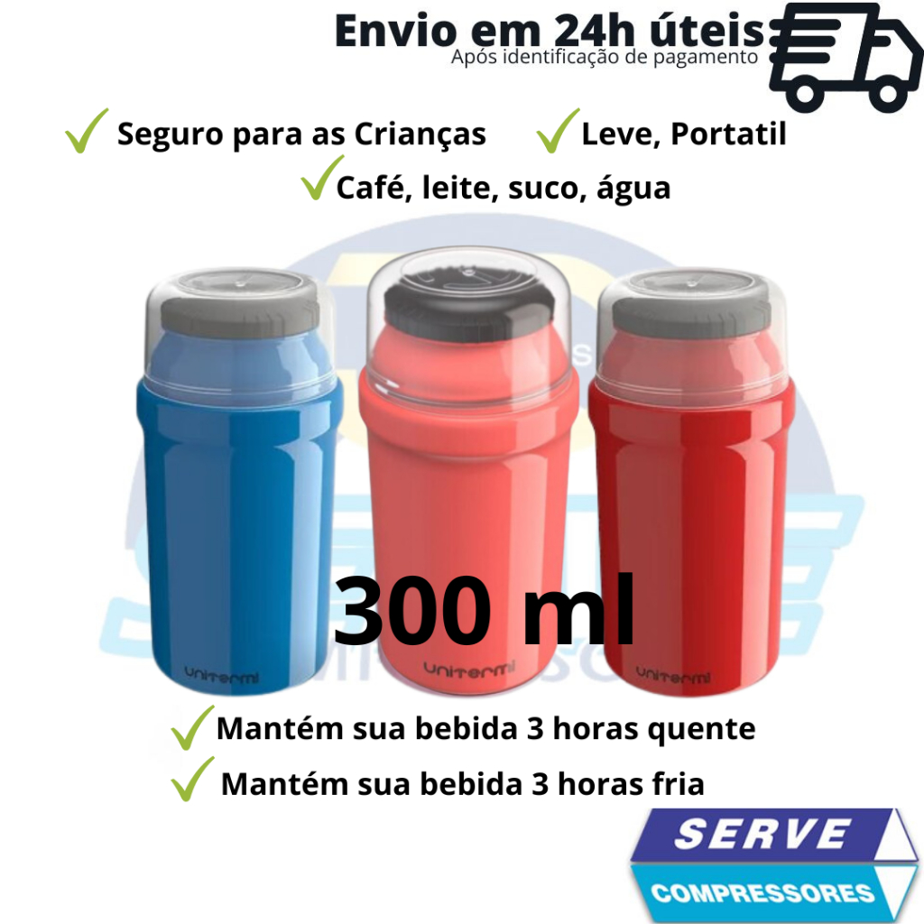 Garrafa Copo Térmico Fano Kids 300ml Escolar Infantil suco água café ...