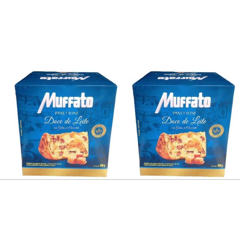 kit 02 Caixas De Panetone Muffato Doce De Leite Com Gotas De Chocolate ...
