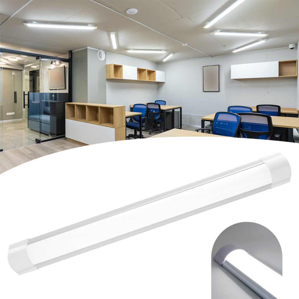 Luminária Tubular Linear Sobrepor Led 40w 100cm Frio | Shopee Brasil