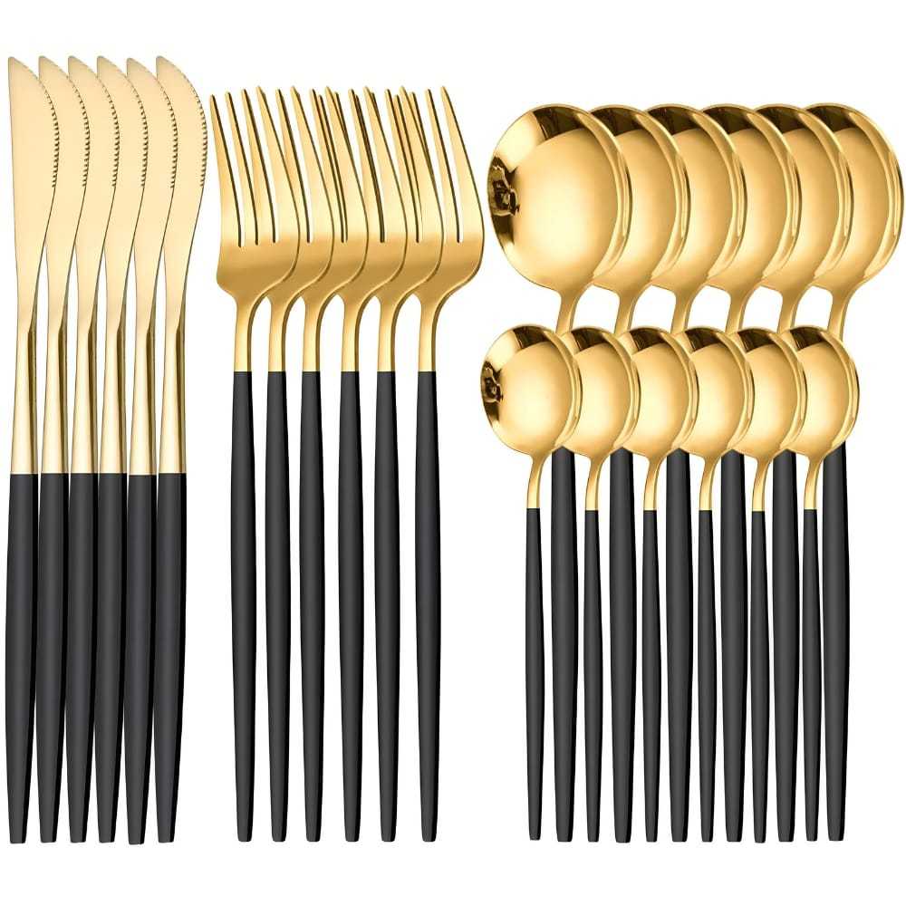 kit de talheres 24 peças inox importado para mesa de jantar - Escorrega ...