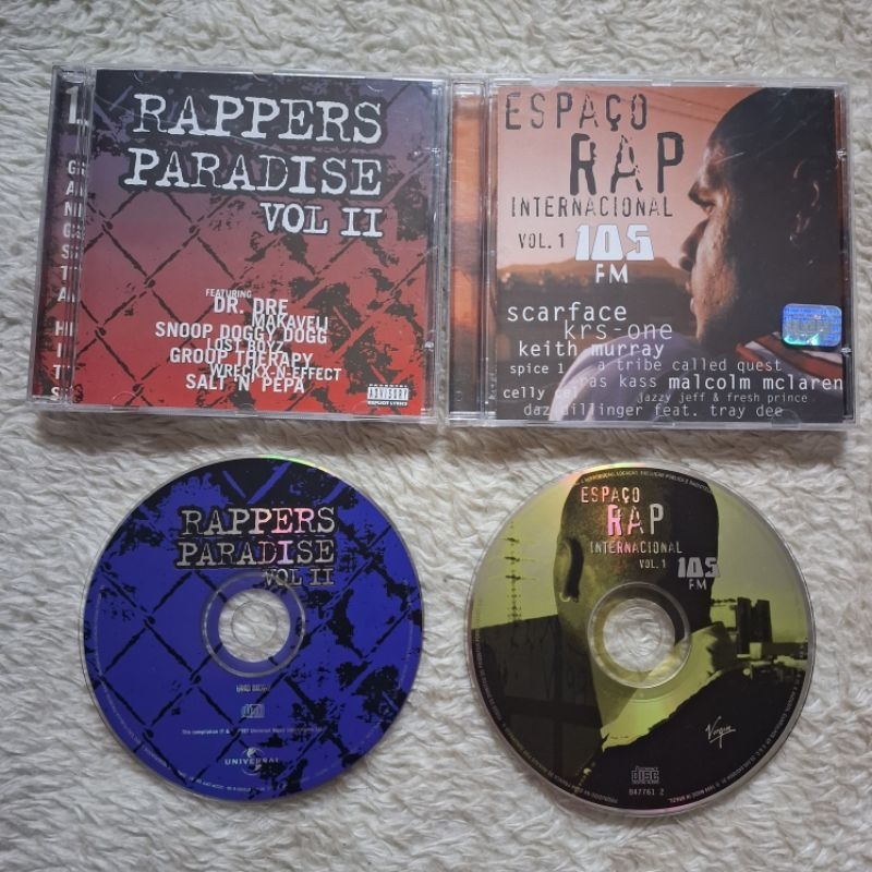 Lote 2 Cds Rappers Paradise Vol. II (2) + Espaço Rap Internacional Vol ...