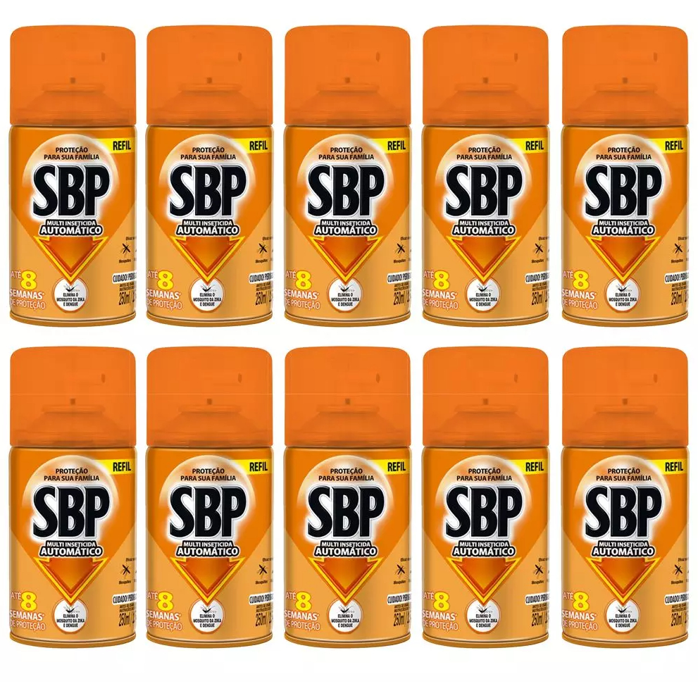 Sbp Refil Multi Inseticida Automático 250ml Kit com 10 Unidades ...