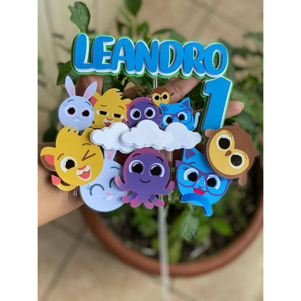 Topo/ Topper de bolo Bolo Fofo 3D (personalizamos com tema ) | Shopee ...