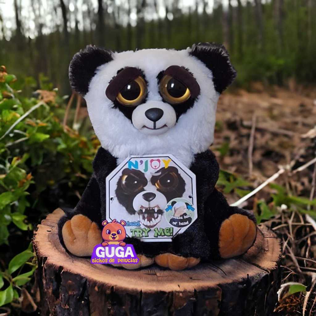 Pelúcia N'Joy Feisty Pets Panda (22cm) | Shopee Brasil