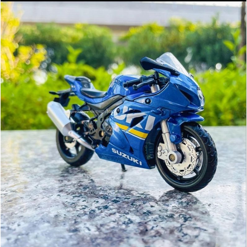 Suzuki GSX-R1000 Die Cast Motorcycle Mode para crianças, Alloy Car, 1: ...