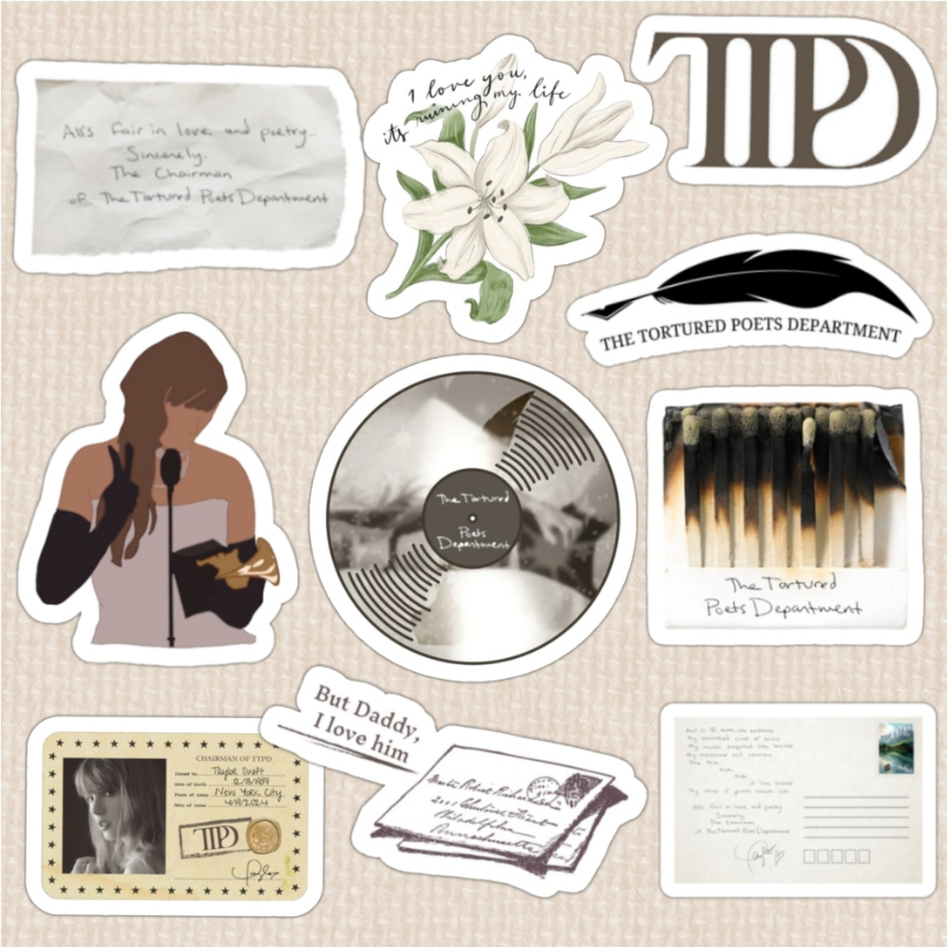 kit stickers adesivos taylor swift ts ttpd the tortured poets ...