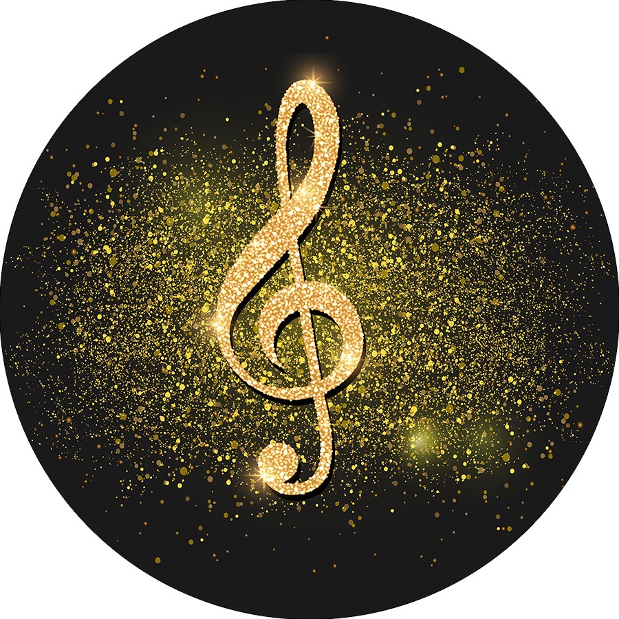 Painel De Festa Redondo Em Tecido - Nota Musical com Efeito Glitter ...