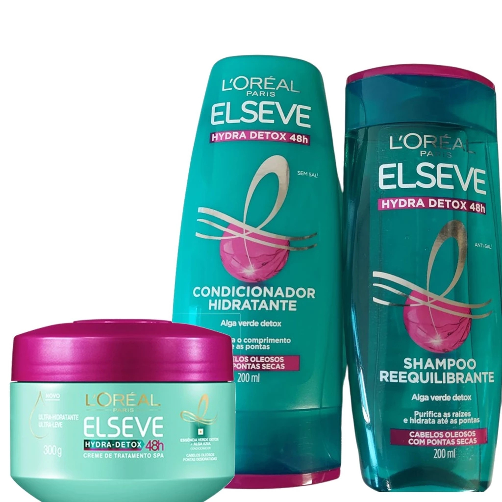 Kit Elseve Shampoo+Condicionador 200 ml+Creme Tratamento | Shopee Brasil