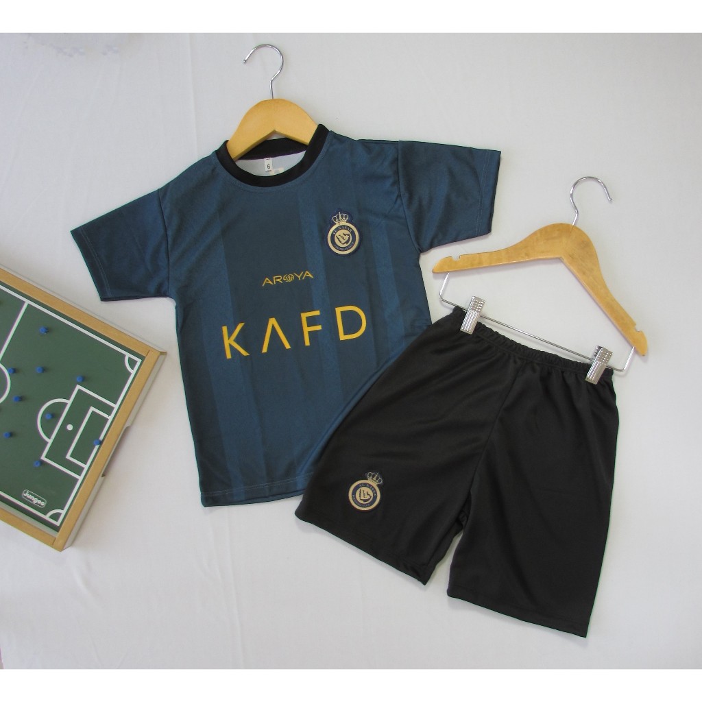 Conjunto Infantil De Futebol Cr7 Cristiano Ronaldo Al Nassr Azul