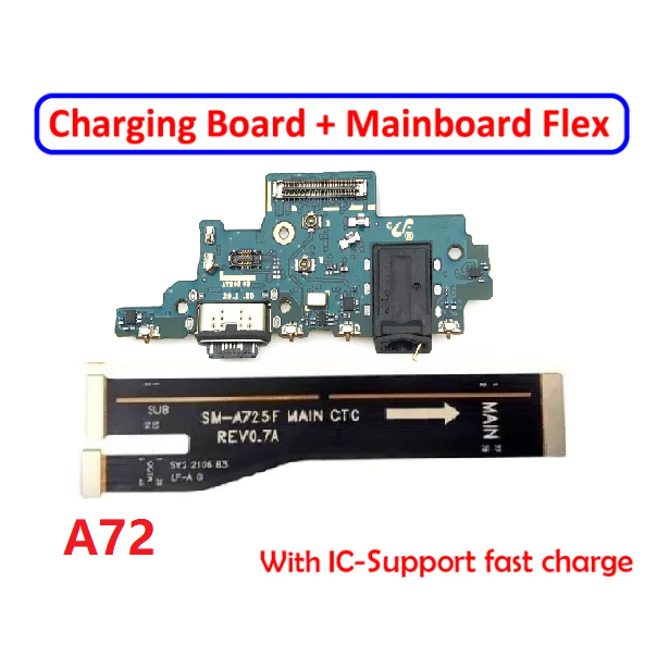 Flex Sub Placa Mãe Main Lcd +Placa Conector De Carga Usb Compatível A72 ...