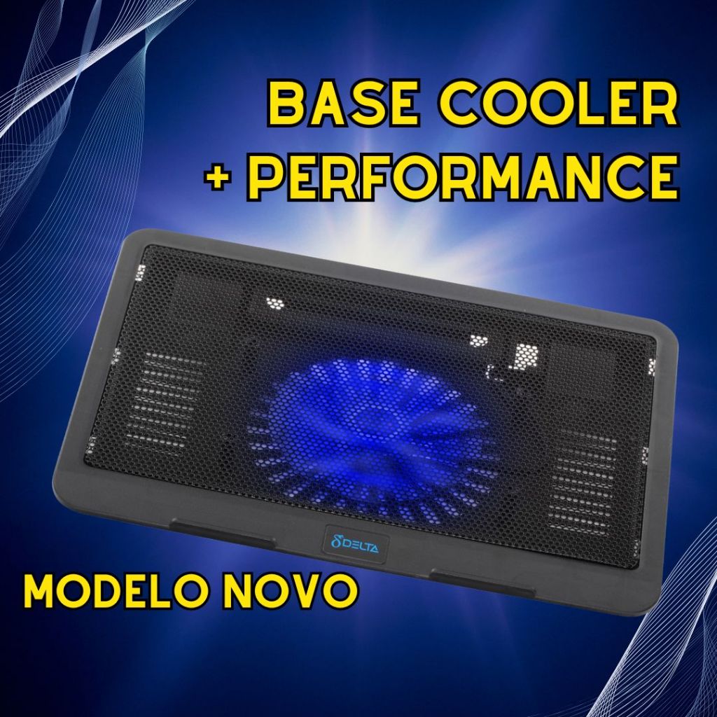 Base Cooler Notebook Ventilamento e Resfriação Delta até 15'' com LED ...