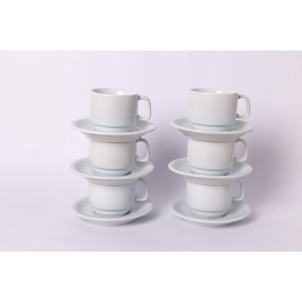DIRETO DA FÁBRICA - Conjunto 6 Xícaras de Chá com Pires Modelo Texas - 200 ml 2ª LINHA | Shopee ...