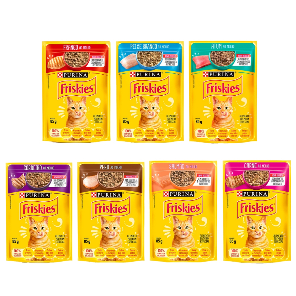 Sachê FRISKIES Para Gatos Adultos 85g - Sabores - 1 ou 5 Unidades ...