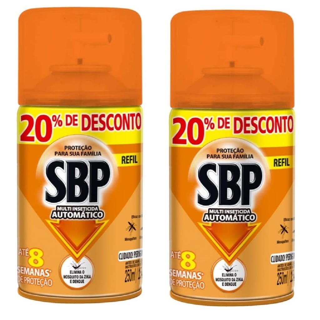 Kit 02 Inseticida Automático Sbp Spray 250ml | Shopee Brasil