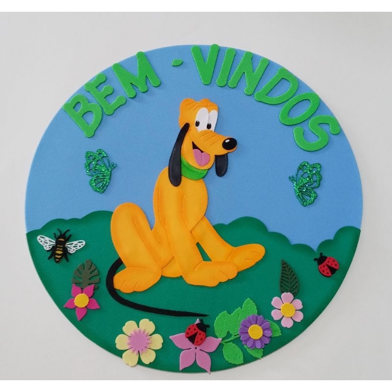 plaquinha bem vindos do Pluto em Eva. | Shopee Brasil