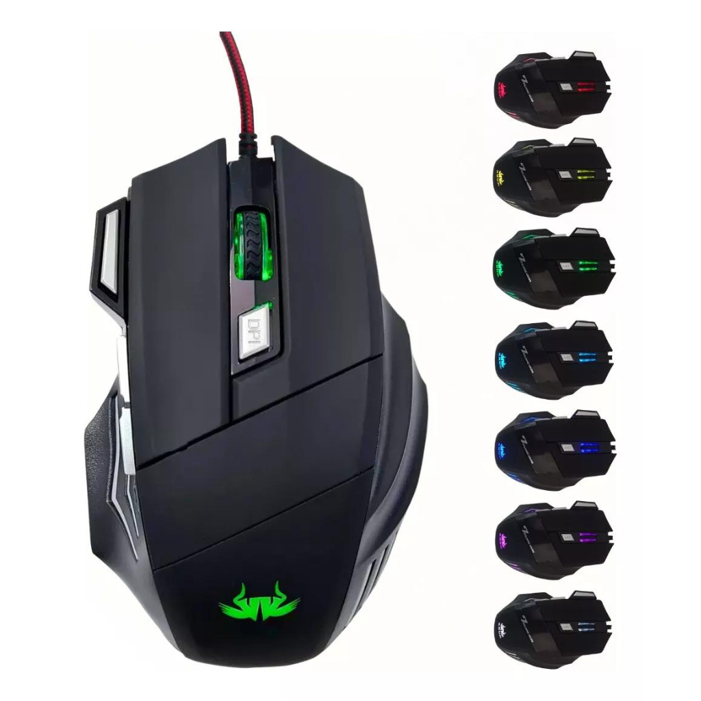 Mouse Gamer Seisa DN-N8940 1200 até 3200 DPI Com Led USB | Shopee Brasil