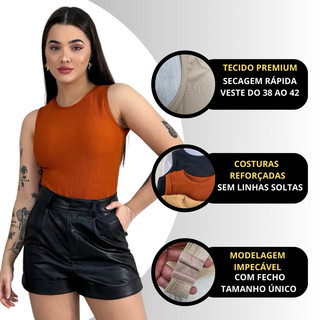 Body Feminino Regata Anarruga Bores Cavado Boris Zara Canelado Bory ...