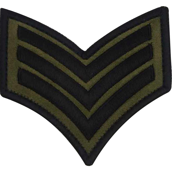 Patch Sargento Verde Militar Bordado C/Velcro Ponto Militar Patches ...