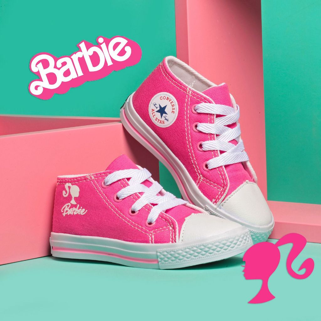 Tênis Infantil Barbie Girl Menina Rosa Star Lançamento 18 ao 25 Passeio ...
