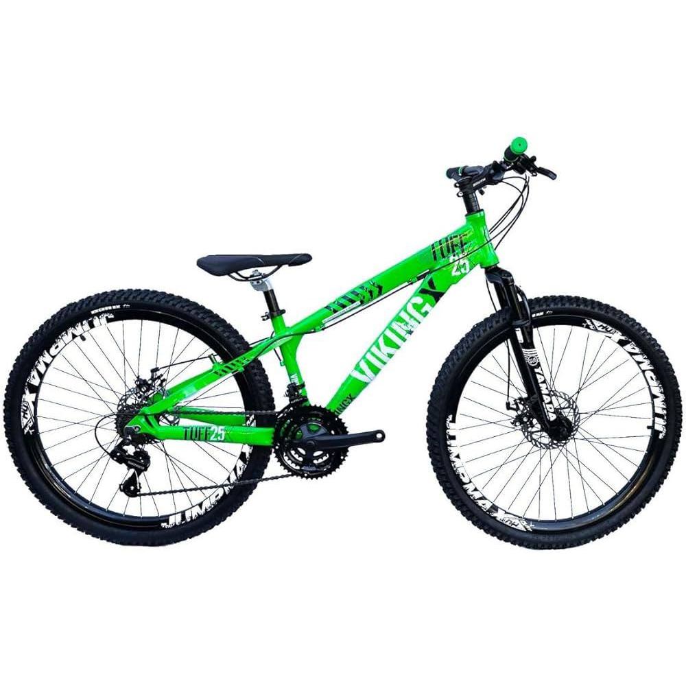 Bicicleta Viking X TUFF25 Freeride Aro 26 Freio a Disco 21 Velocidades Cambios Shimano Verde ...