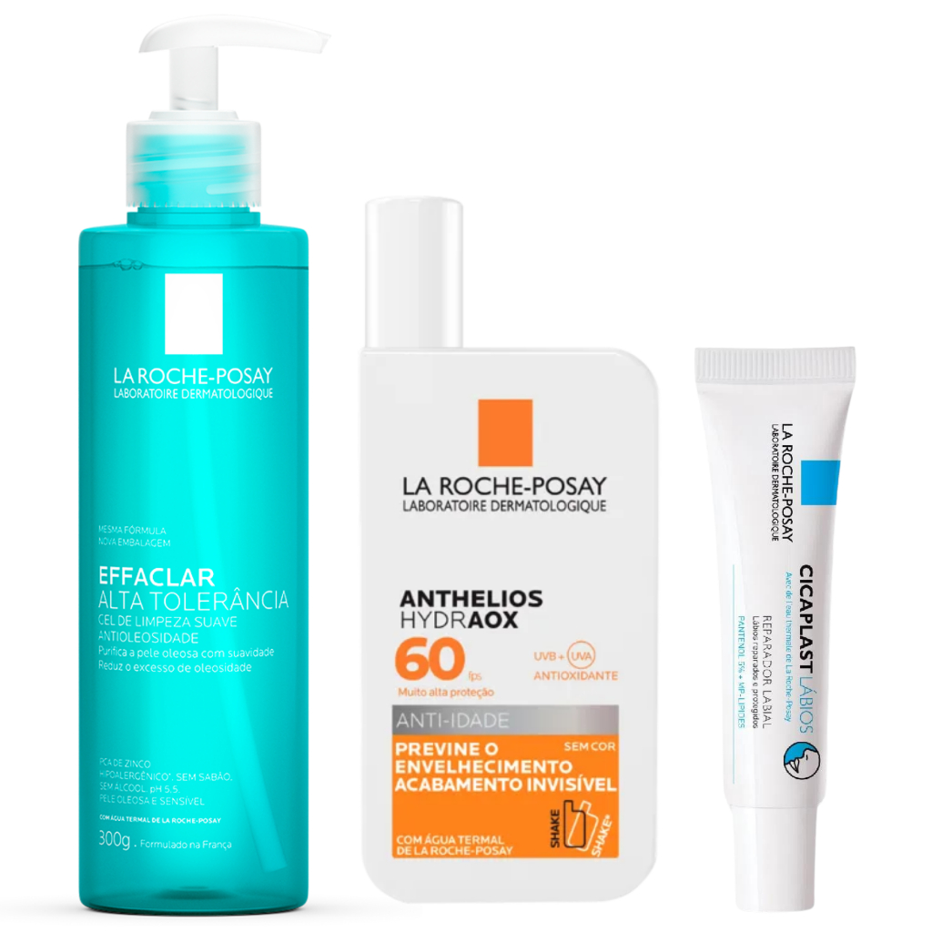 Kit La Roche Effaclar Anthelios Hydraox 60 Cicaplast Labios | Shopee Brasil