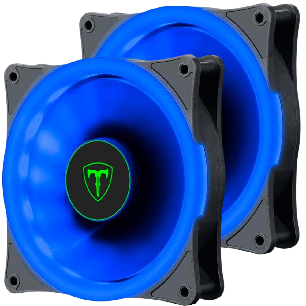 kit com 2 Cooler FAN T-Dagger 120mm 12Cm Led Azul T-TGF200-B | Shopee ...