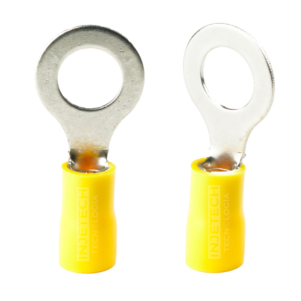 Terminal Olhal Pré Isolado Amarelo 4mm À 6mm- M8 - 20 Peças | Shopee Brasil