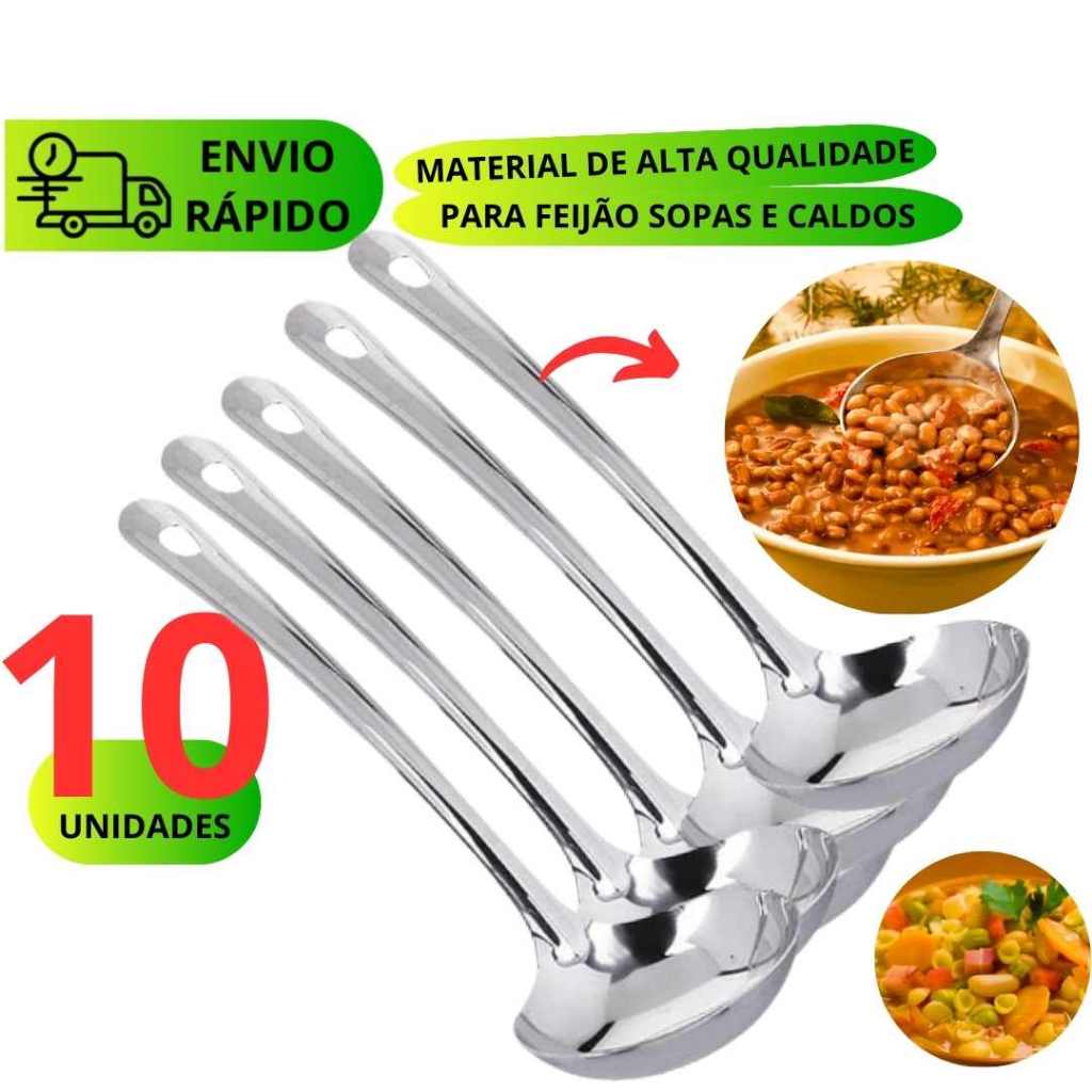 OFERTA Kit 10 Conchas Grandes Para Cozinha Sopas Caldos Sopas Molho ...